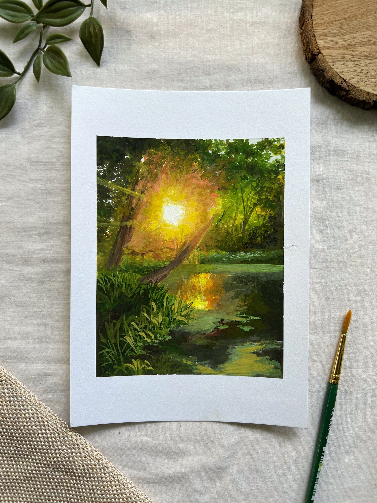 Sunlight 3 Gouache Painting Gouache Art-original Gouache Painting ...