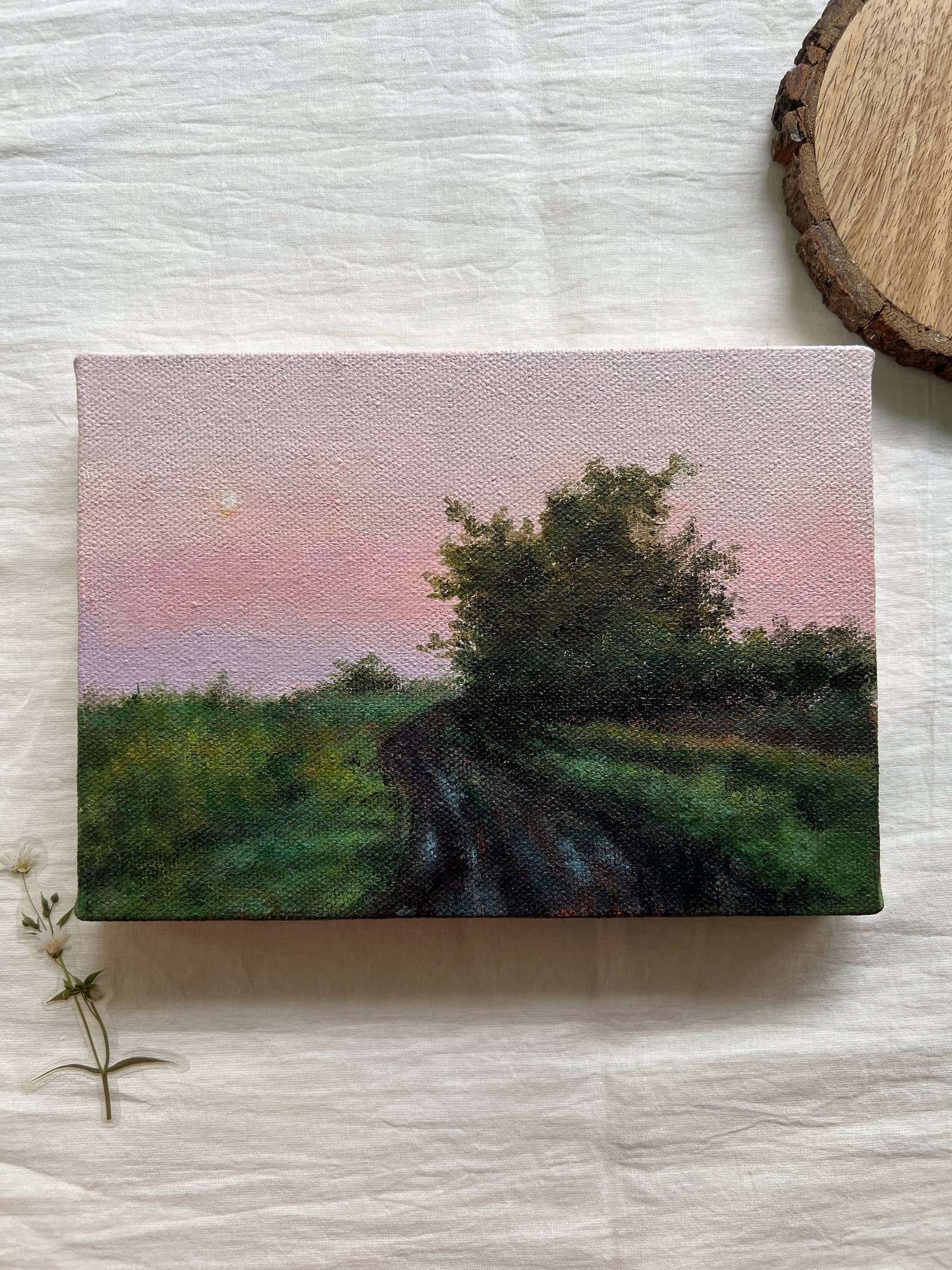 Original Vintage Style Landscape Painting-impressionist Painting-muted ...