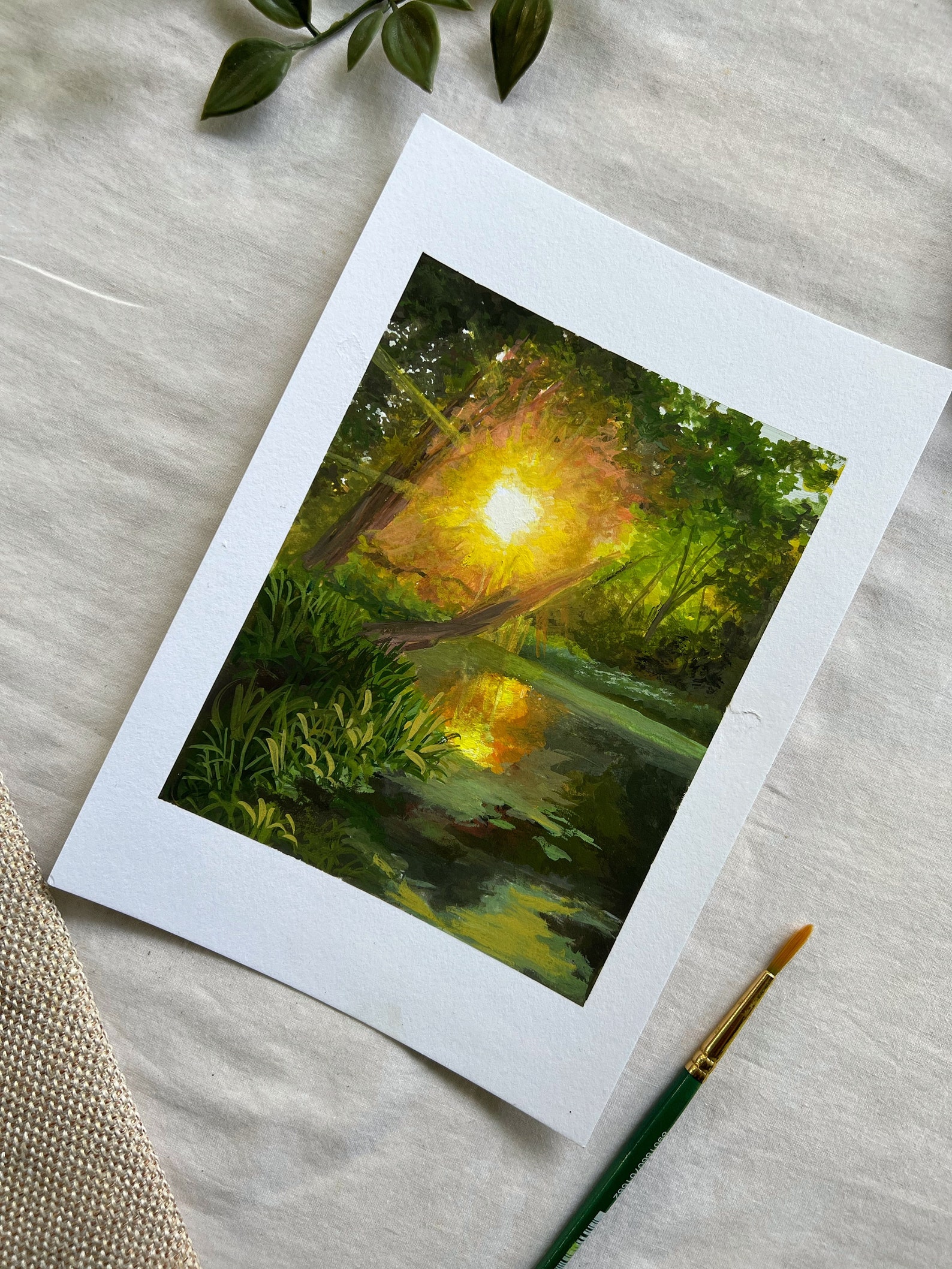 Sunlight 3 Gouache Painting Gouache Art-original Gouache Painting ...