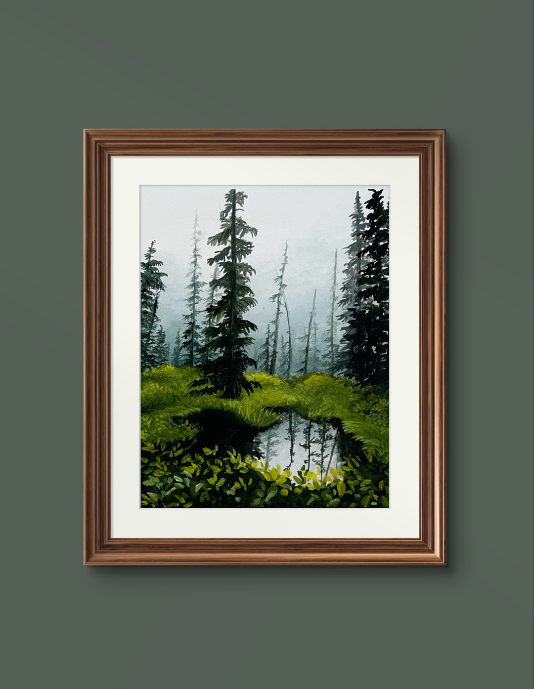 Pine Trees of Misty Hills Wall Art-art Print - Etsy