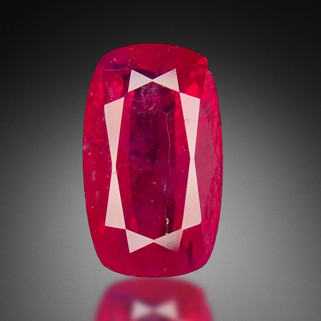 2.67 Ct AIGS CERTIFIED Pigeon Blood Unheated Tajik Ruby Faceted Gem - Etsy