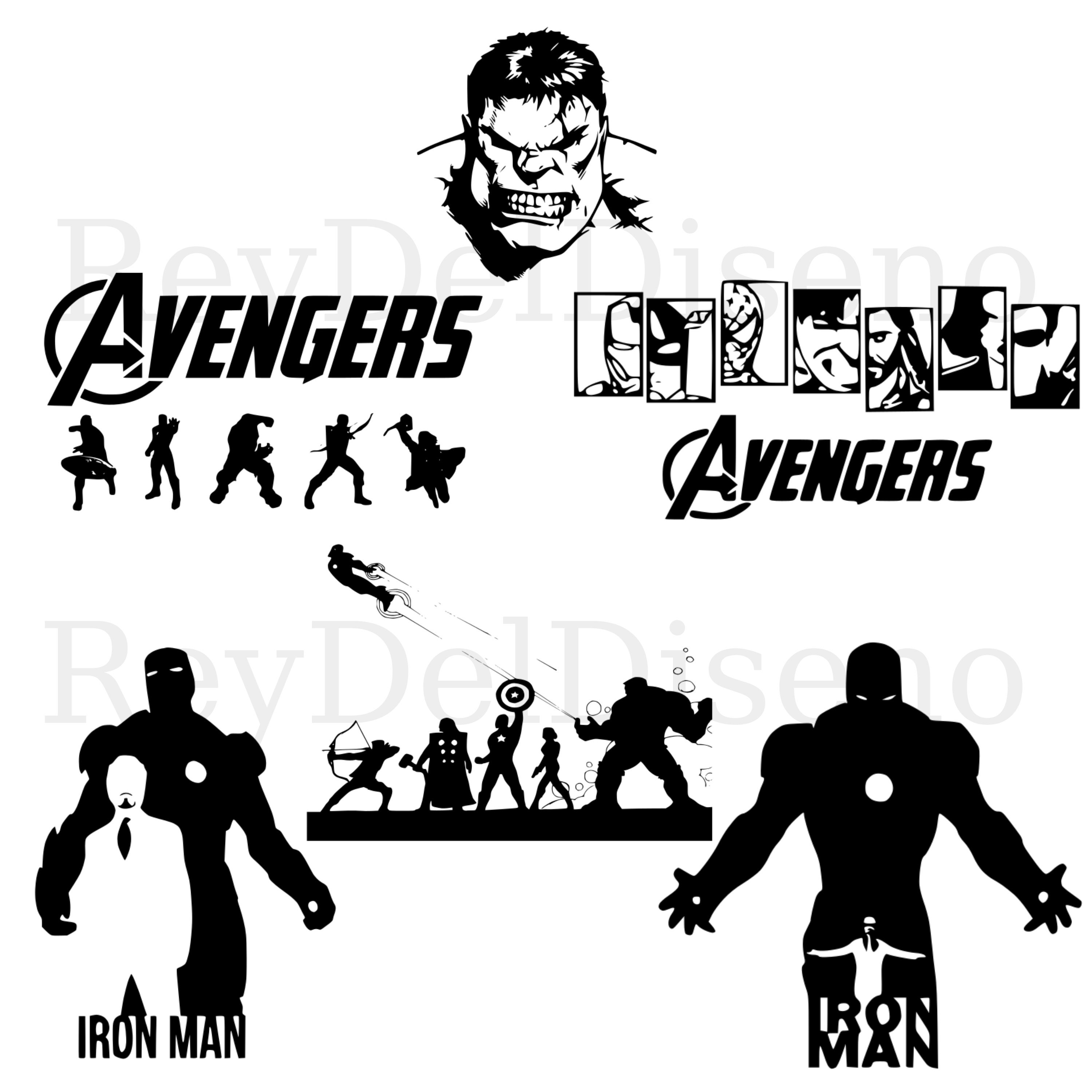 Heroes Avengers Team Svg Bundle Super Heroes Svg Avengers Cut File for ...