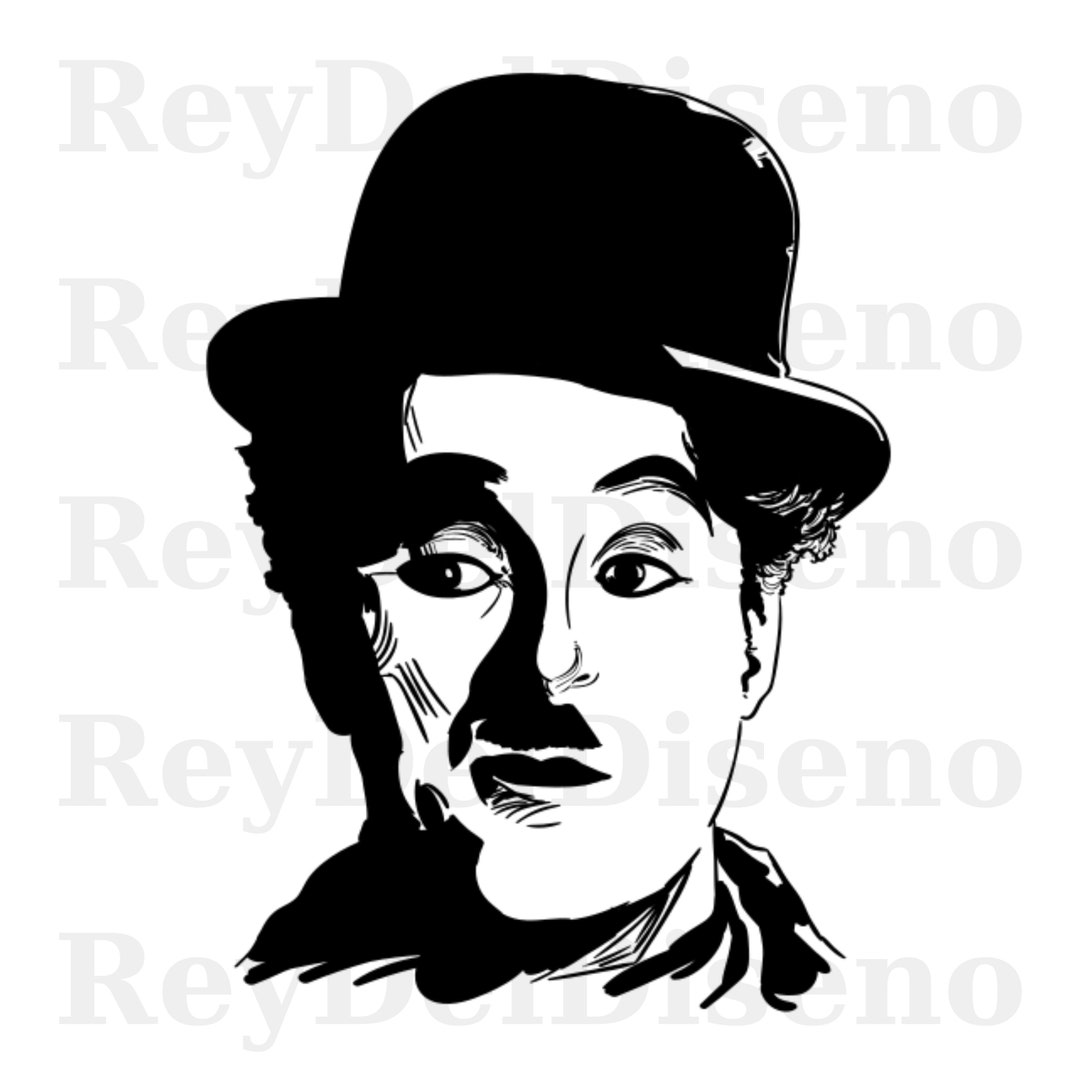 Charlie Chaplin SVG/DXF/PNG, Instant Digital Download for Silhouette ...