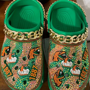 FAMU Bling Crocs - Etsy