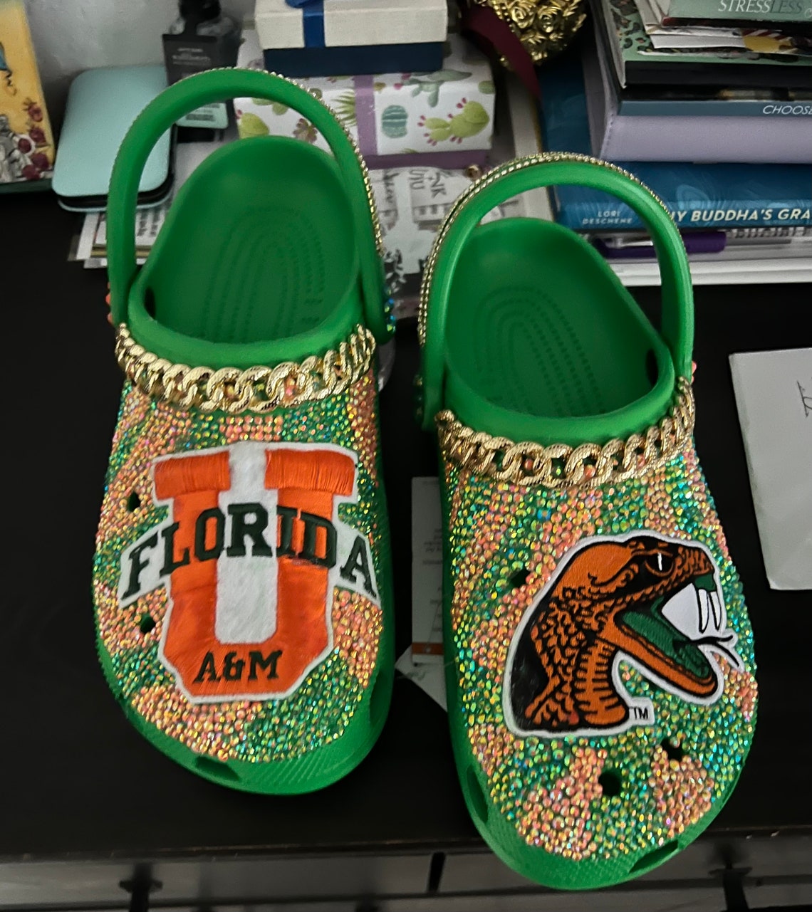 FAMU Bling Crocs With Patches Included - Etsy
