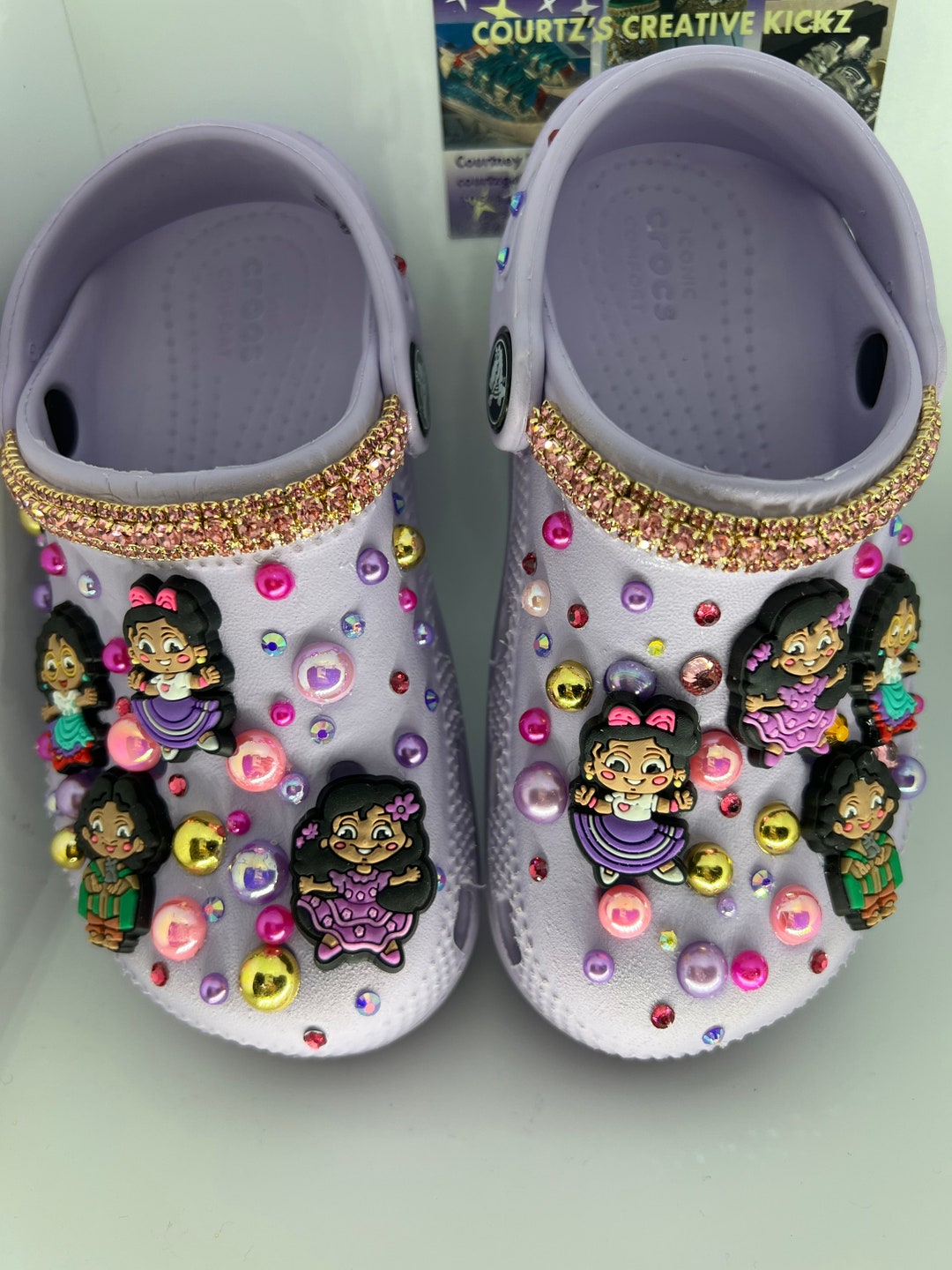 Blinged Enchanted Maribel Crocs for Kids - Etsy