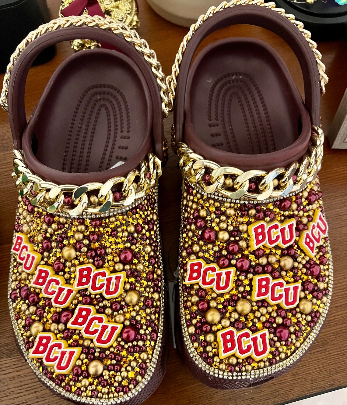 Bethune Cookman Blinged Crocs HBCU Pride - Etsy