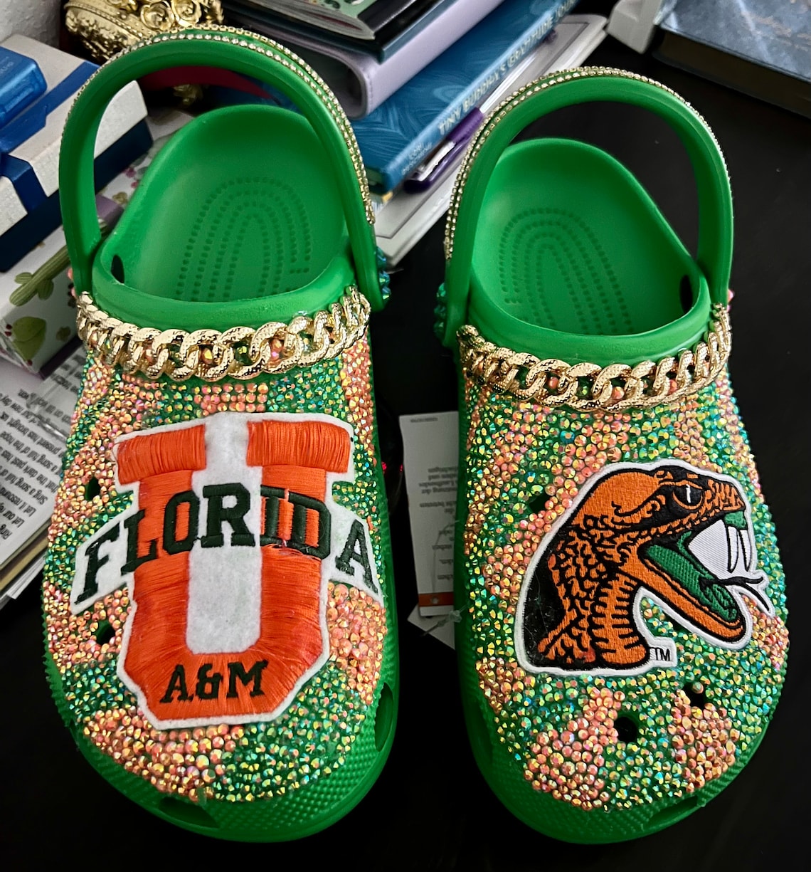 FAMU Bling Crocs With Patches Included - Etsy