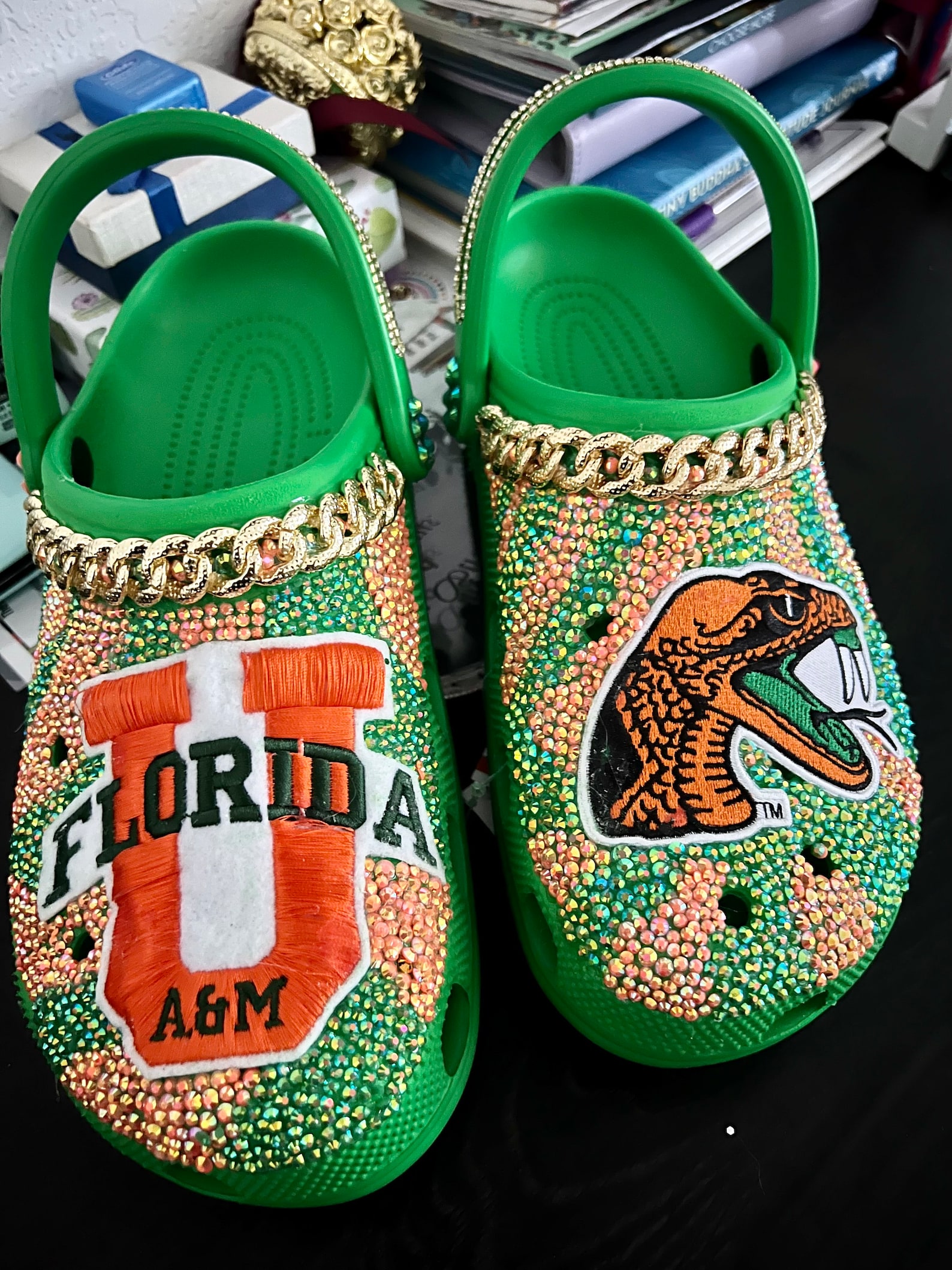 FAMU Bling Crocs With Patches Included - Etsy