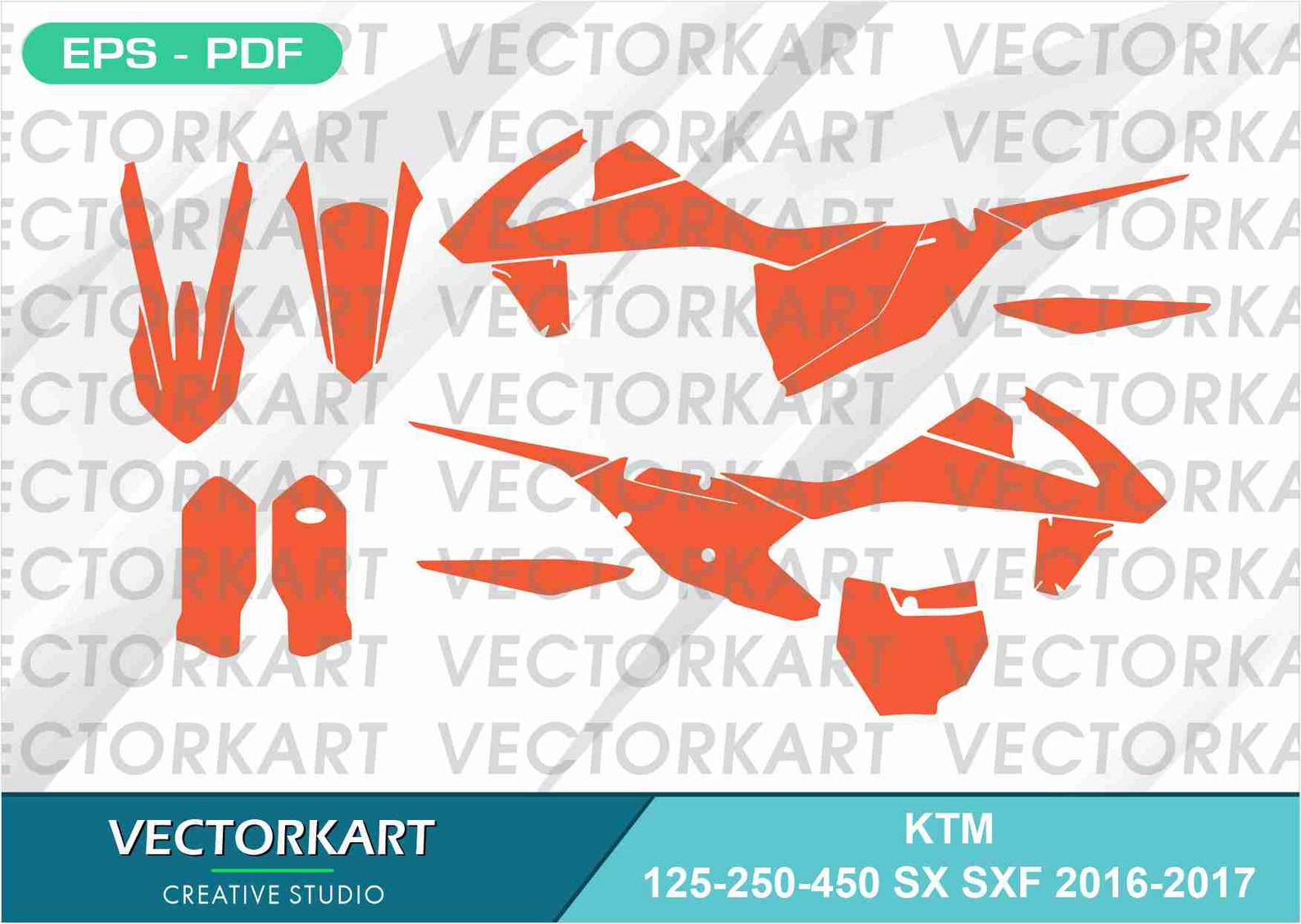 KTM 125-250-450 SX SXF 2016-2017 Vector - Etsy