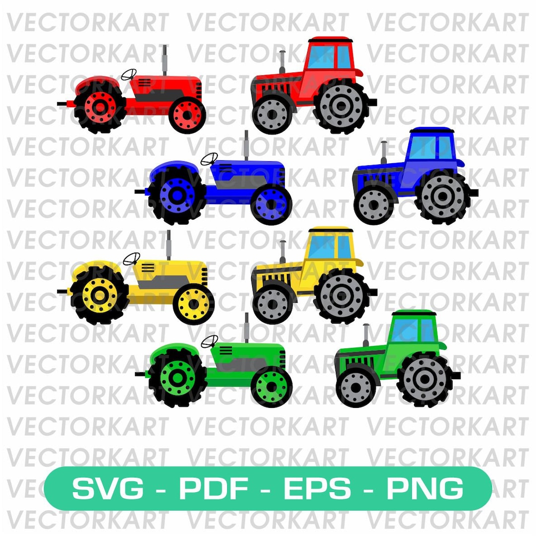 Tractors - SVG Instant Download SVG, Pdf, Eps, PNG Digital Download - Etsy