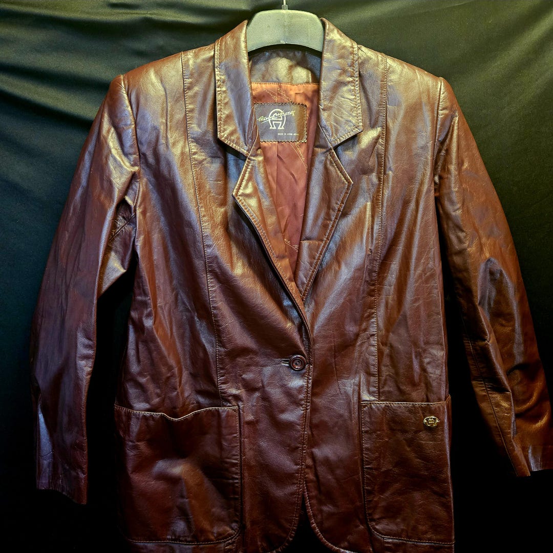 Vintage 70s/80s Aigner Leather Jacket, Medium - Etsy