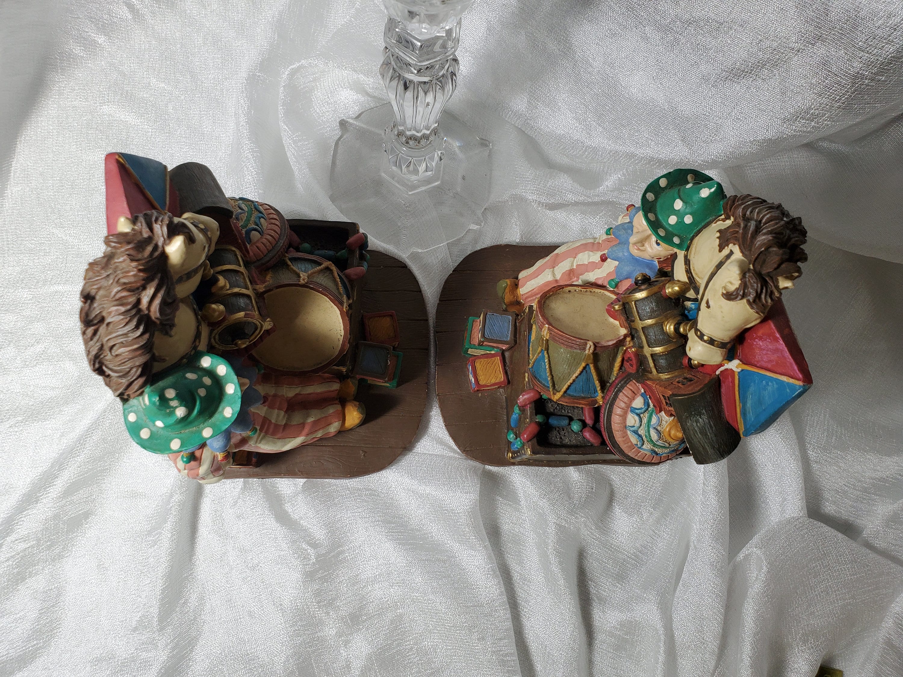 Vintage Clown & Toy Bookends - Etsy