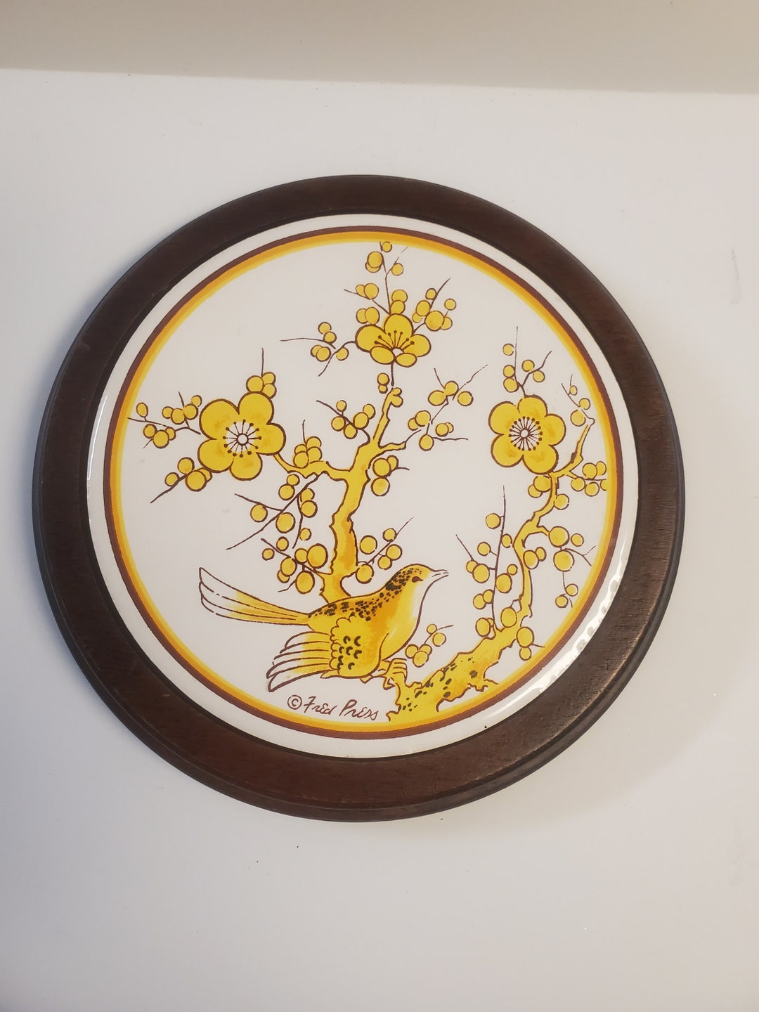 Fred Press Round Cutting Board or Trivet by Gourmet Royale LTD - Etsy
