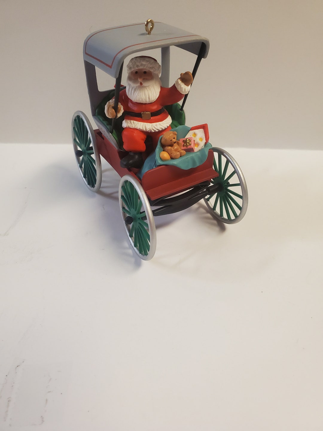 1990 Hallmark Santa in Buggy - Etsy