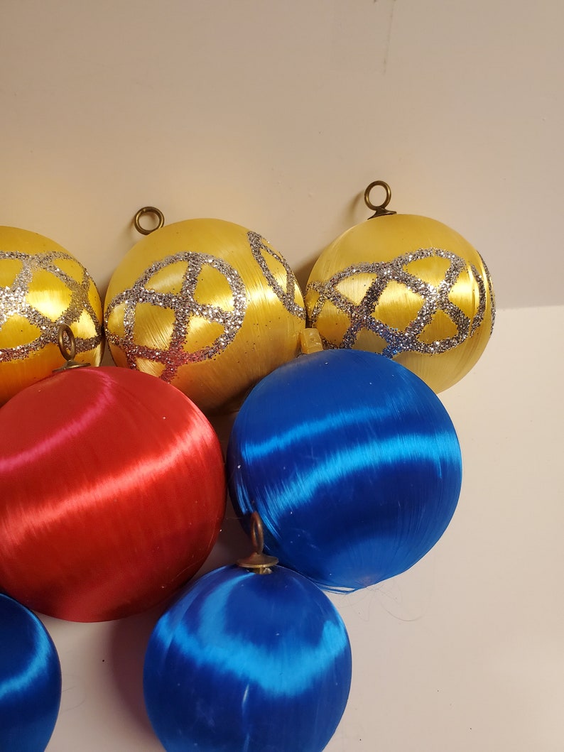 Vintage Satin Sheen/silky Thread Christmas Ornaments - Etsy