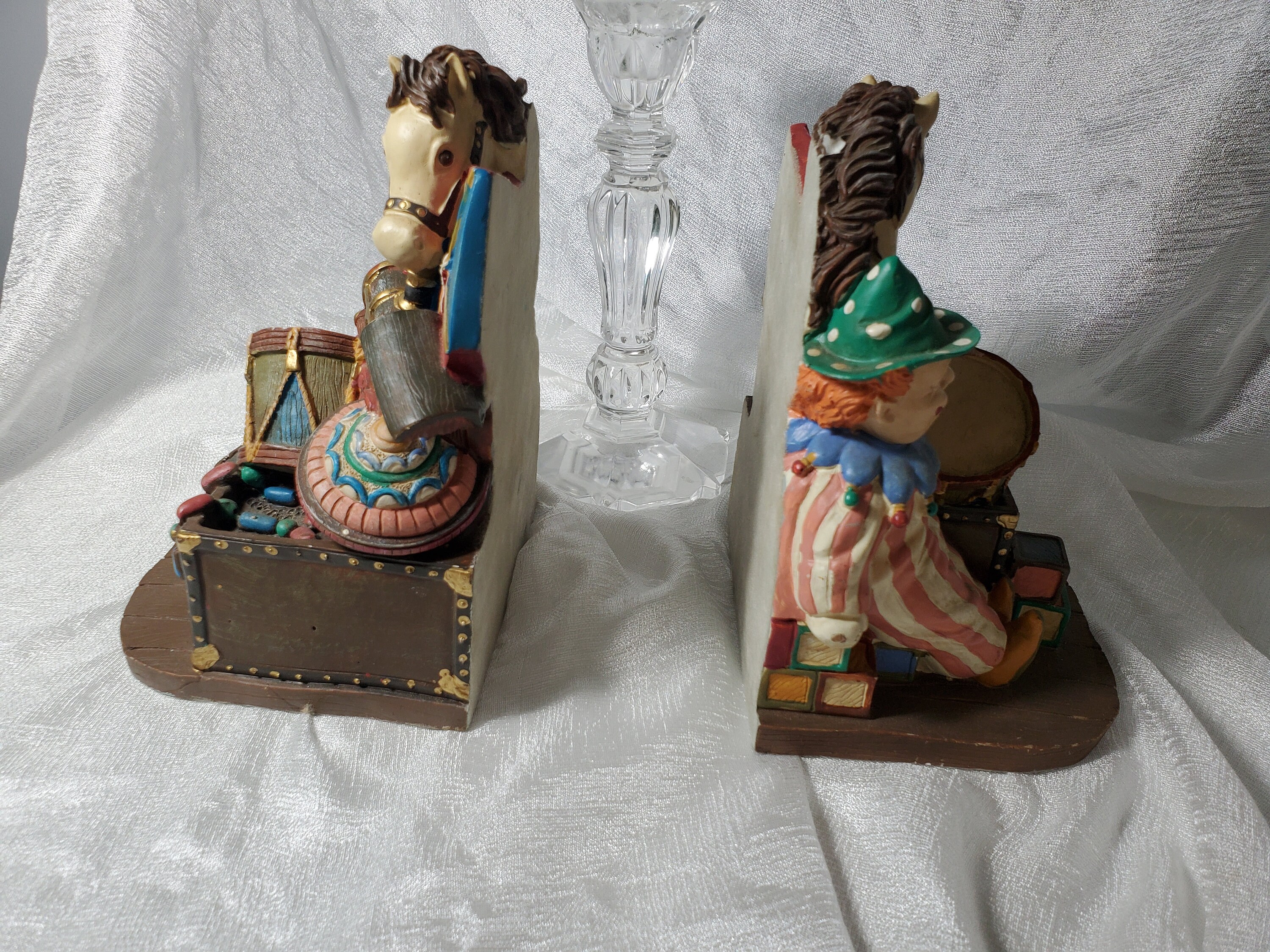 Vintage Clown & Toy Bookends - Etsy