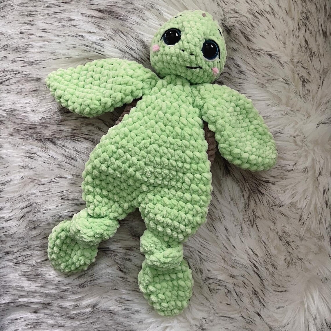 Lovey Turtle Turtyle Snuggler/ Plush Toy/ Baby Comforter/ Cuddle Turtle ...