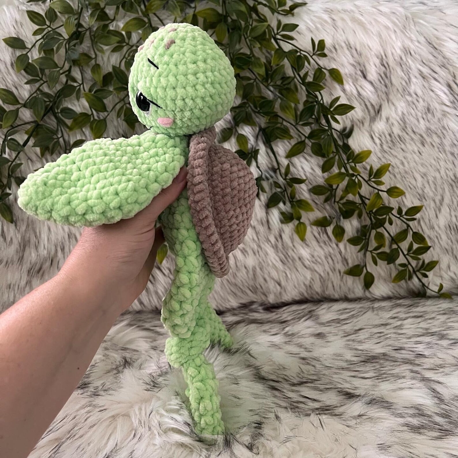Lovey Turtle Turtyle Snuggler/ Plush Toy/ Baby Comforter/ Cuddle Turtle ...