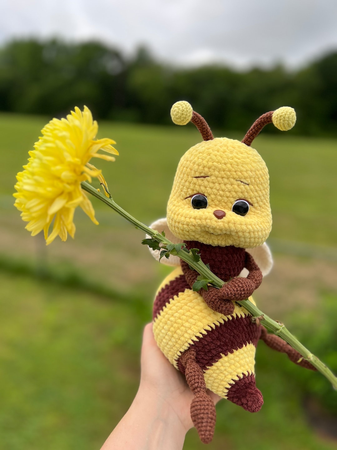 Busy Bee Crochet Honeybee Toy, Plush Stuffed Animals and Sensory Toy - Etsy