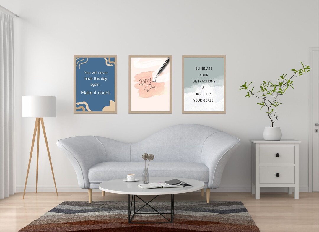 Motivational Posters, Office Decor, Set of 4 Print, Boho Decor - Etsy