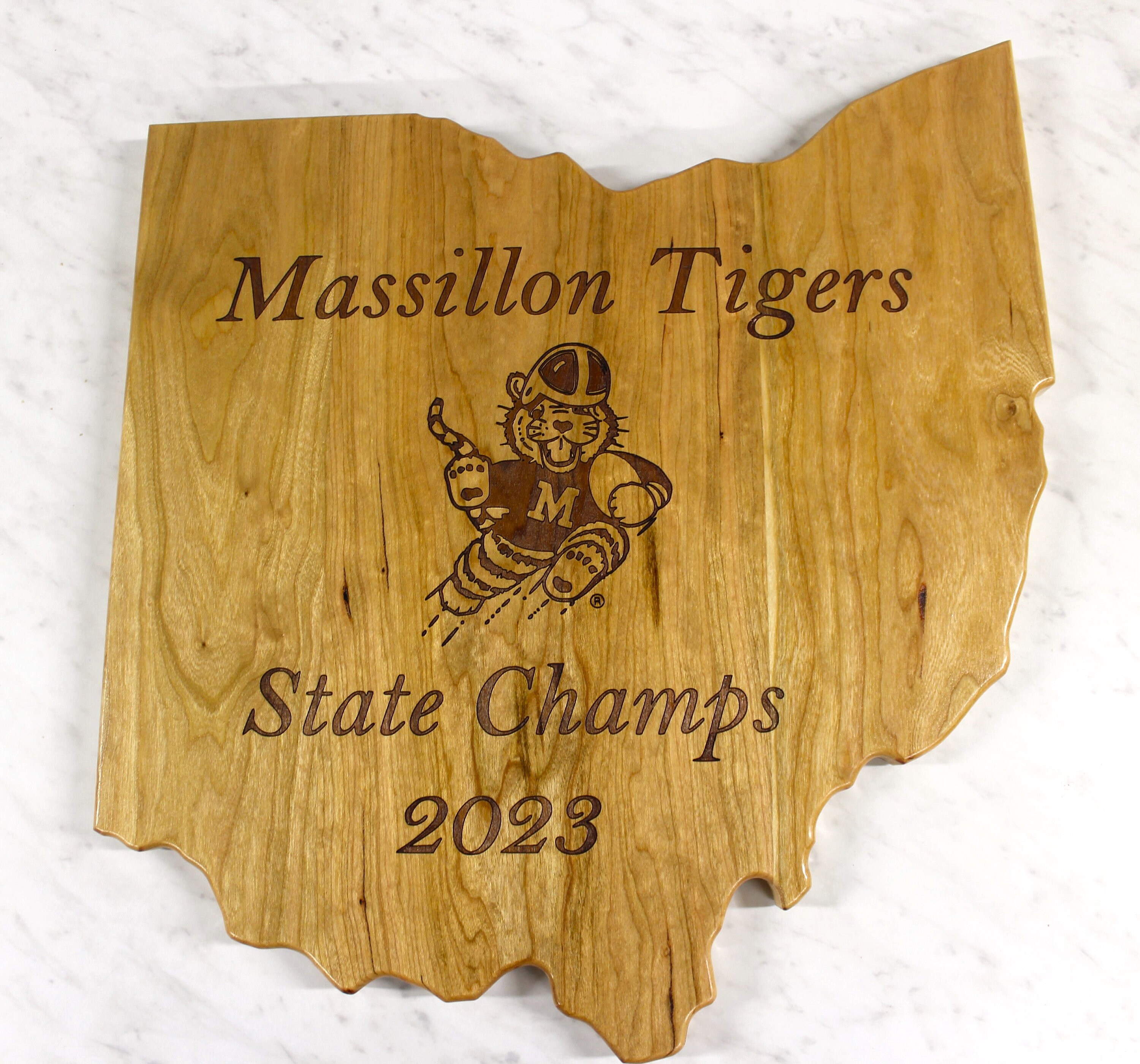 Massillon Tigers State Champs 2023 Solid Cherry Wall Hanging - Etsy