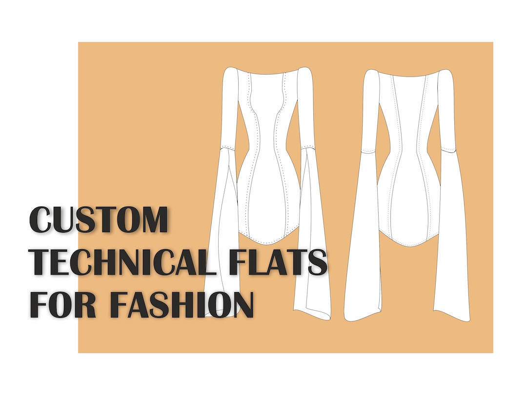 Custom Fashion Vector Technical Flats, Drawings, Cads for Clothes ...