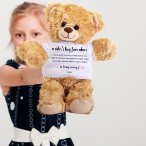 Loss of Sister, Memory Bear, Custom Teddy Bear, Condolence Gift, Loss ...