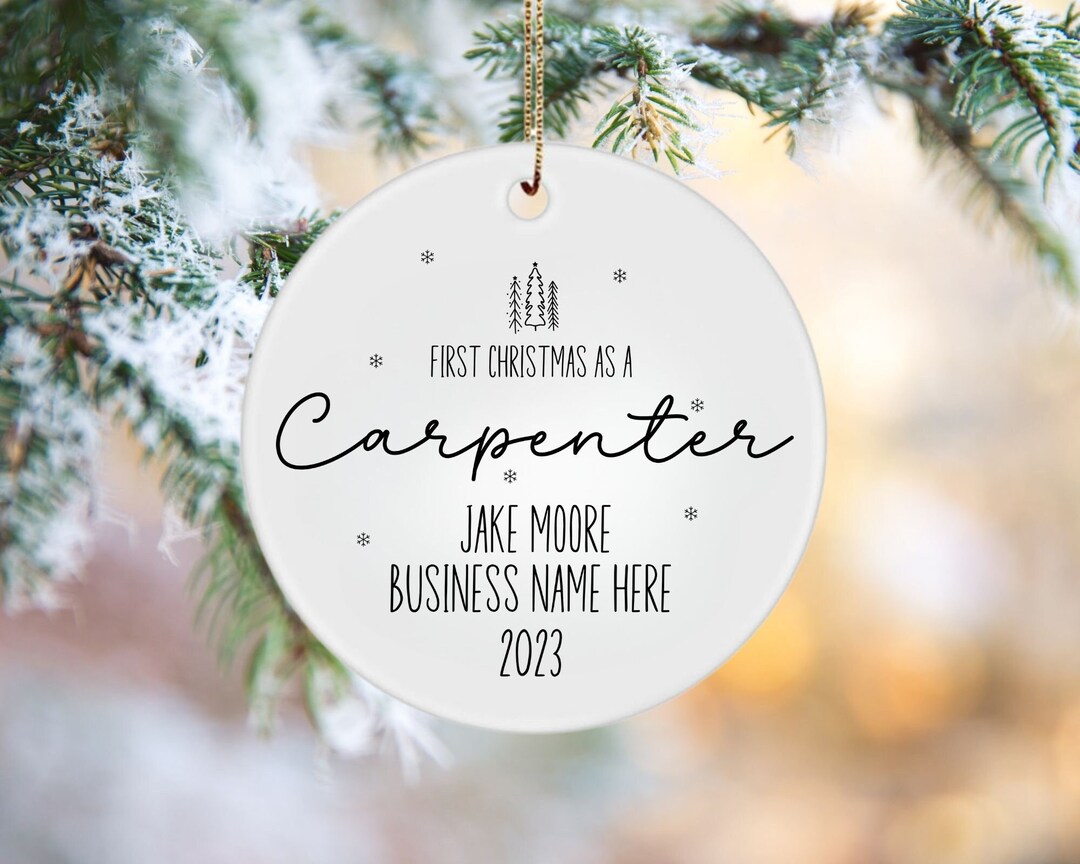 Carpenter Gift, Carpenter Ornament, Carpenter Christmas Ornament, Gift ...