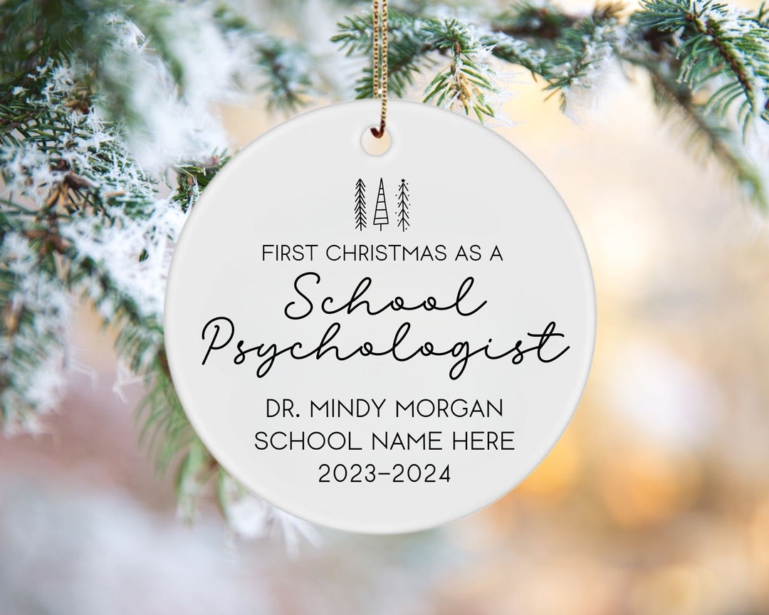 School Psychologist Ornament, School Counselor, Custom School ...