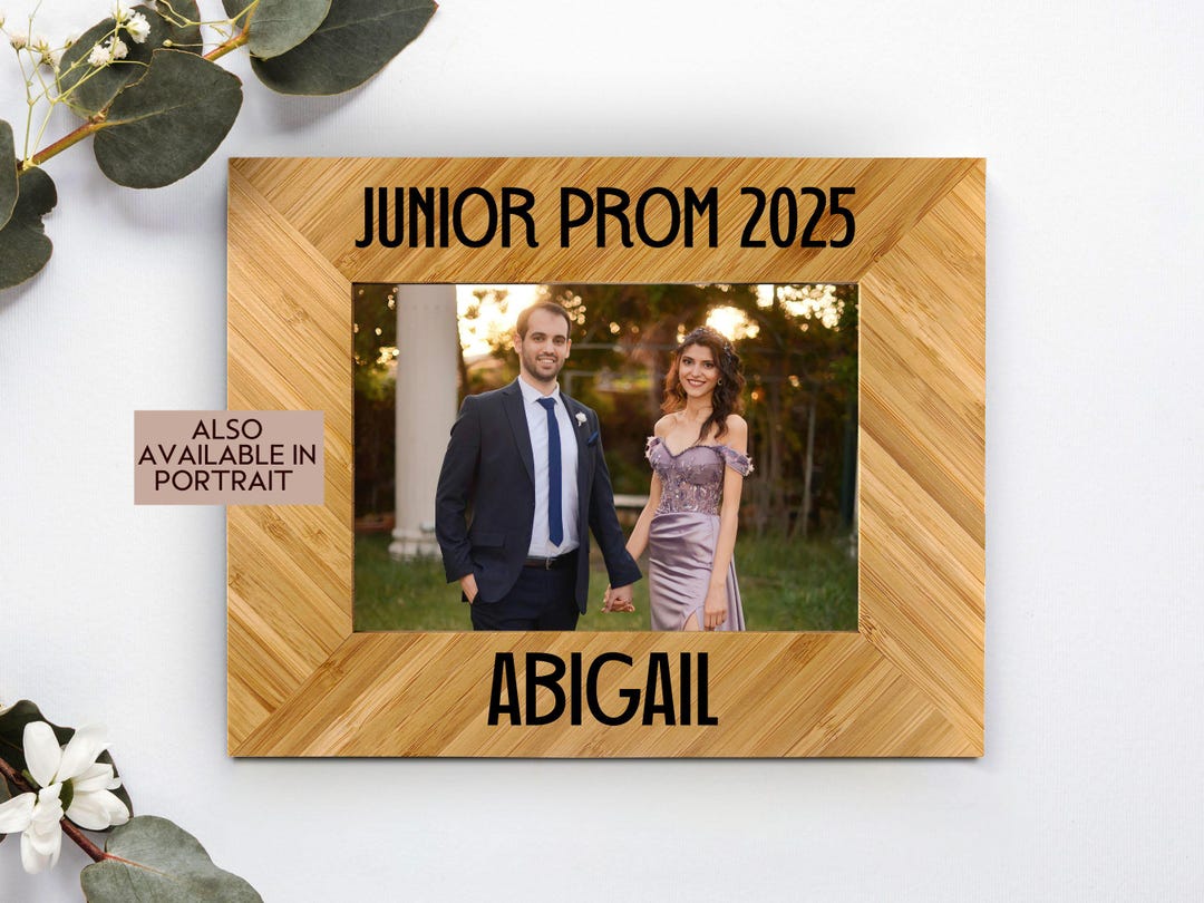 Personalized Junior Prom Picture Frame 5x7 for Best Friends or Couples ...