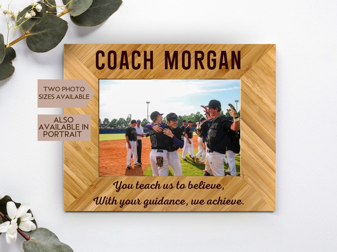Baseball Coach Gift From Team, Coach Picture Frame, Thank You ...