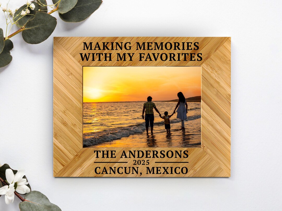 Personalized Beach Family Vacation Picture Frame, Group Trip Gift Idea ...