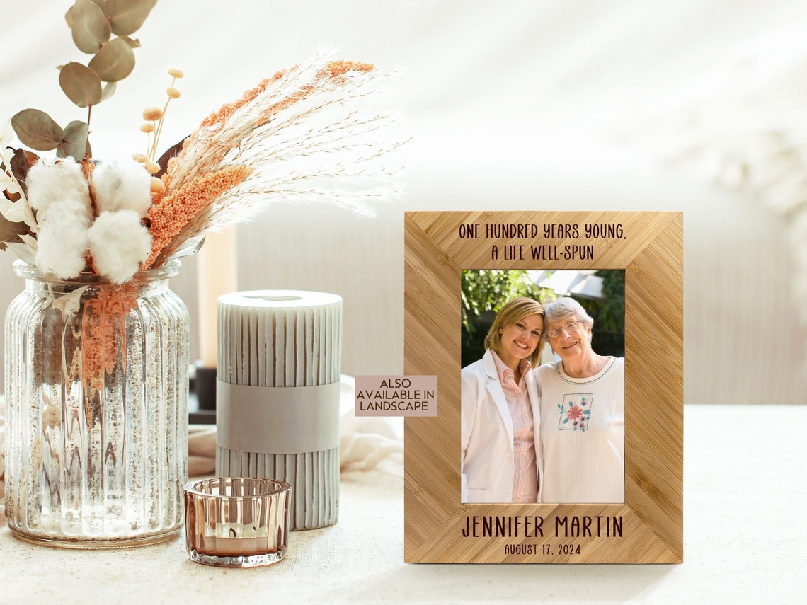 100th Birthday Gift, Personalized 100th Birthday Gift for Women Mom ...