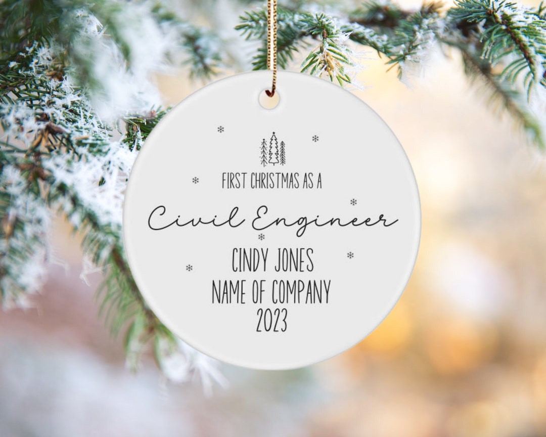 Civil Engineer Ornament, Civil Engineer Gift, Civil Engineer Christmas ...