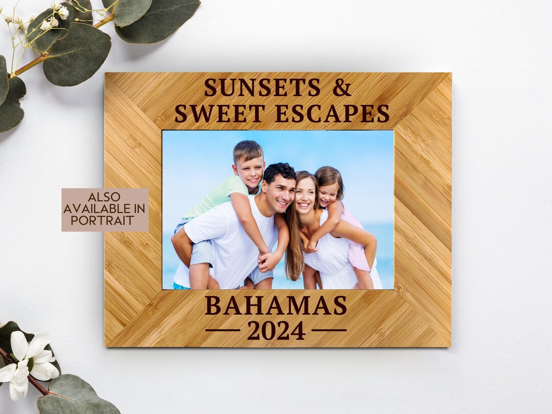 Bahamas Vacation Holiday Gift, Personalized Custom 5x7 Picture Frame ...