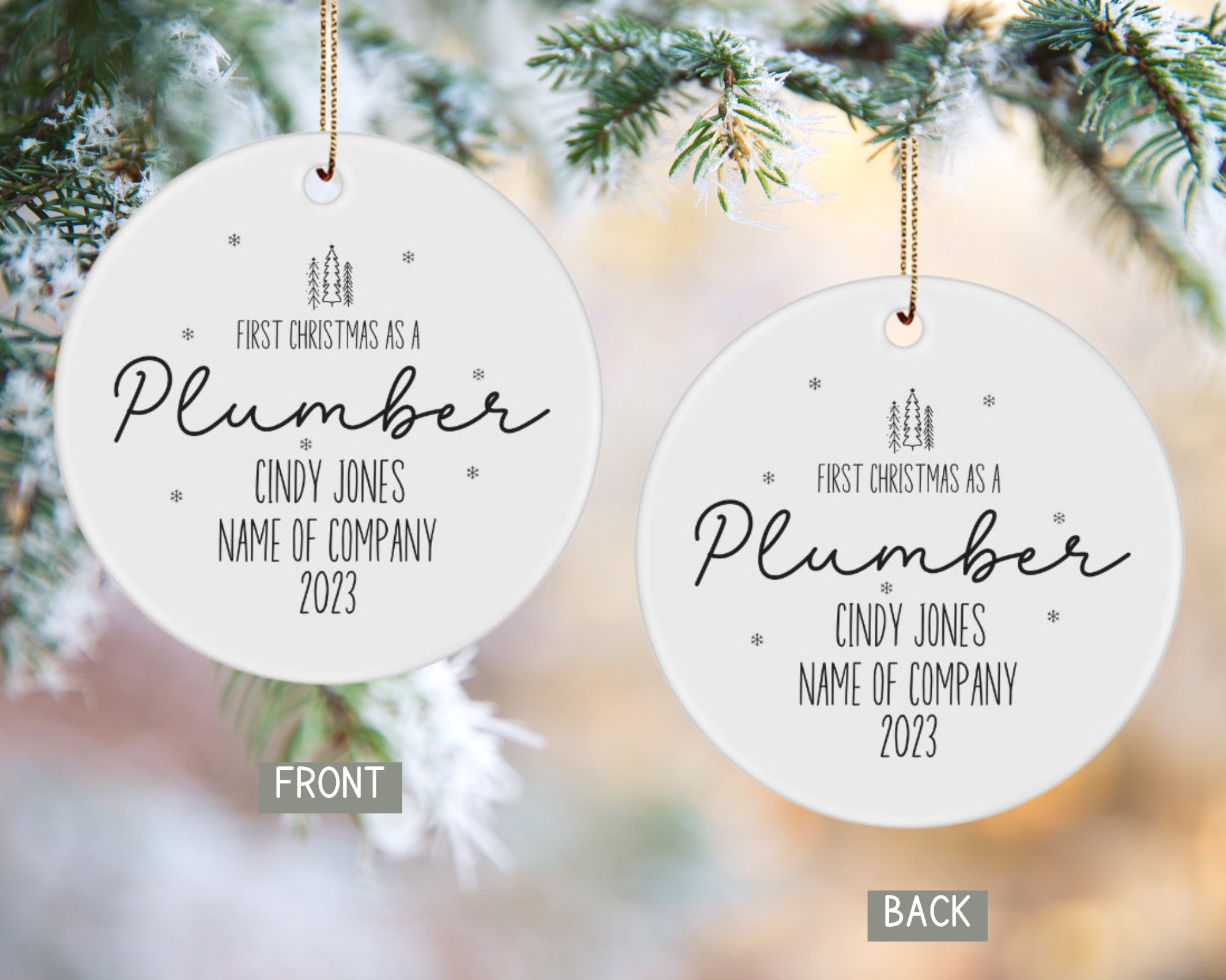 Plumber Ornament Plumber Gifts Plumber Christmas Ornament - Etsy