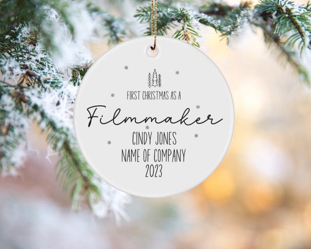 Filmmaker Ornament, Filmmaker Gift, Filmmaker Christmas Ornament ...