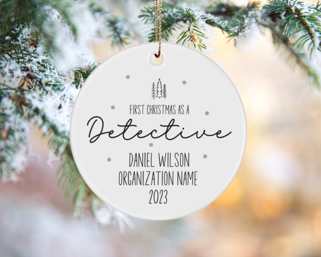 Detective Gifts, Detective Ornament, Gift for Detective Christmas ...