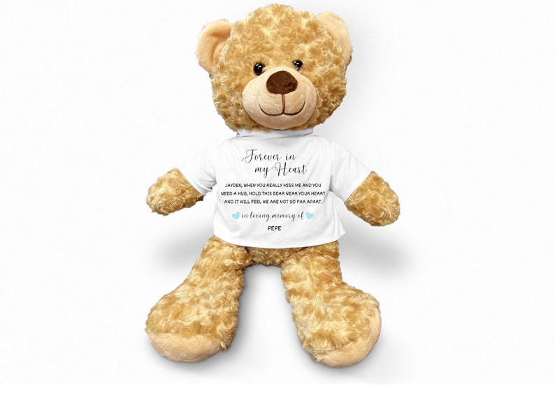 Memory Bear, Pepe Teddy Bear, Memorial Bear for Kids, Sympathy Bear ...