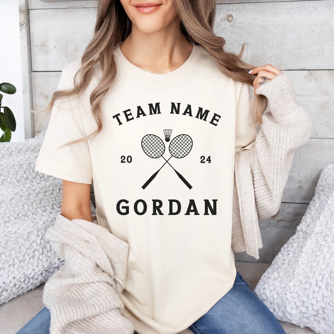 Personalized Badminton Shirt, Shuttlecock Shirt, Badminton Game Day ...