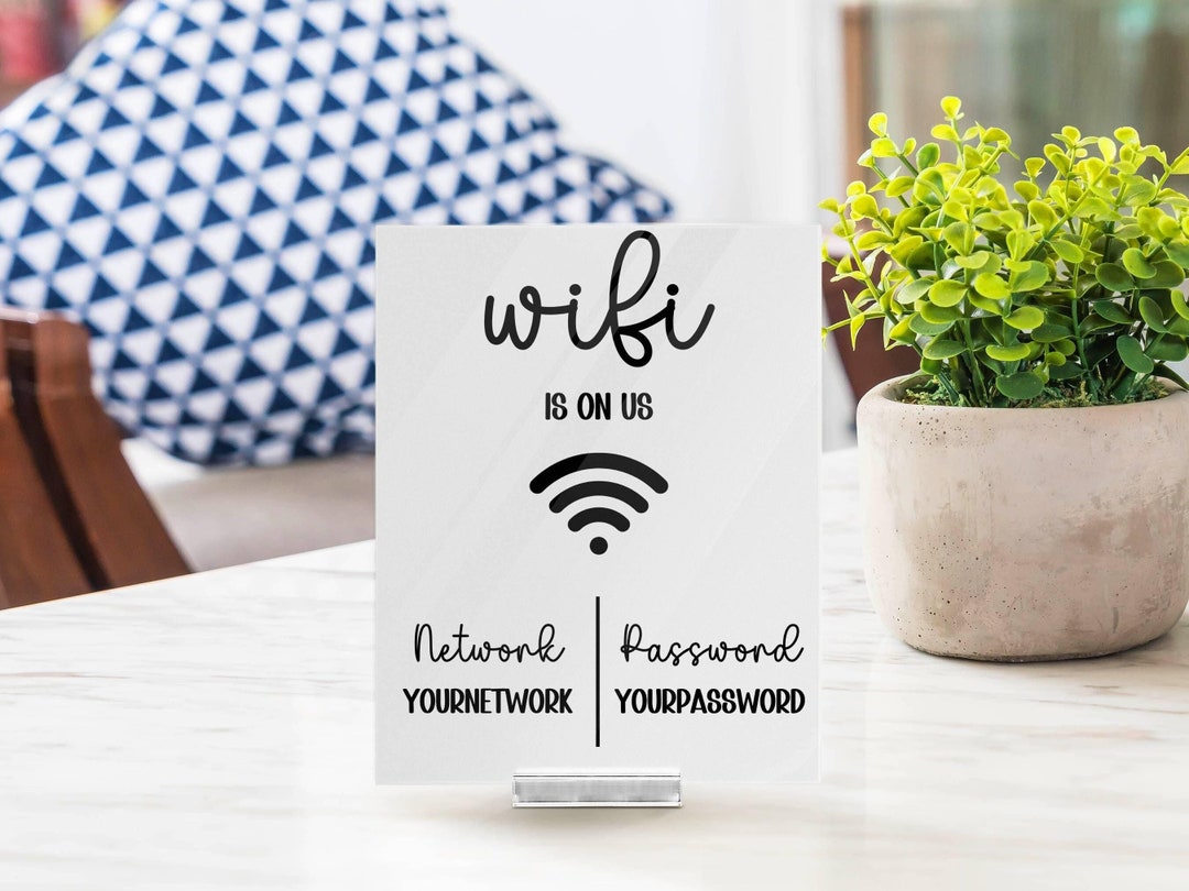 Wifi Sign, Wifi and Password Sign, Wifi Sign Small & Large Sign, Wifi ...