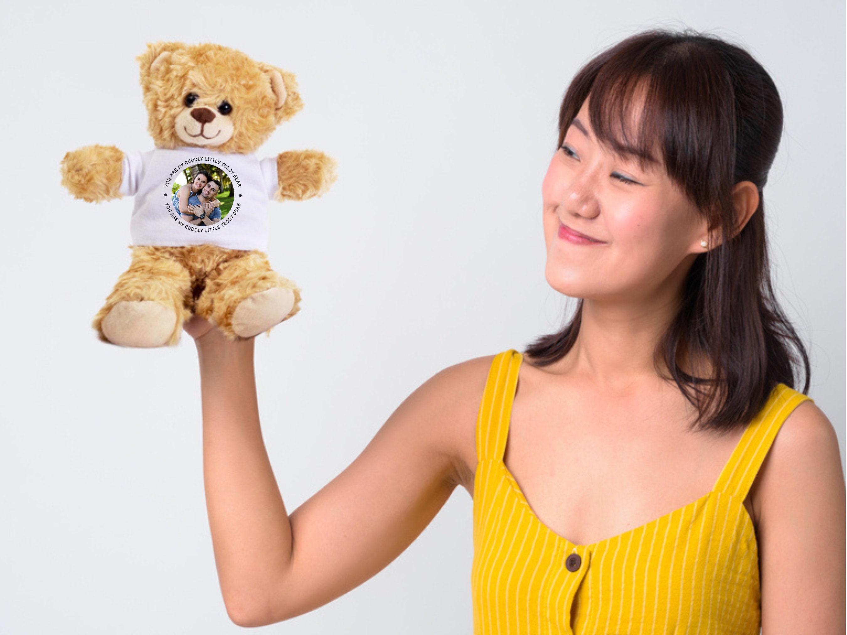 Boyfriend Teddy Bear, Custom Teddy Bear, Teddy Bear With Picture ...