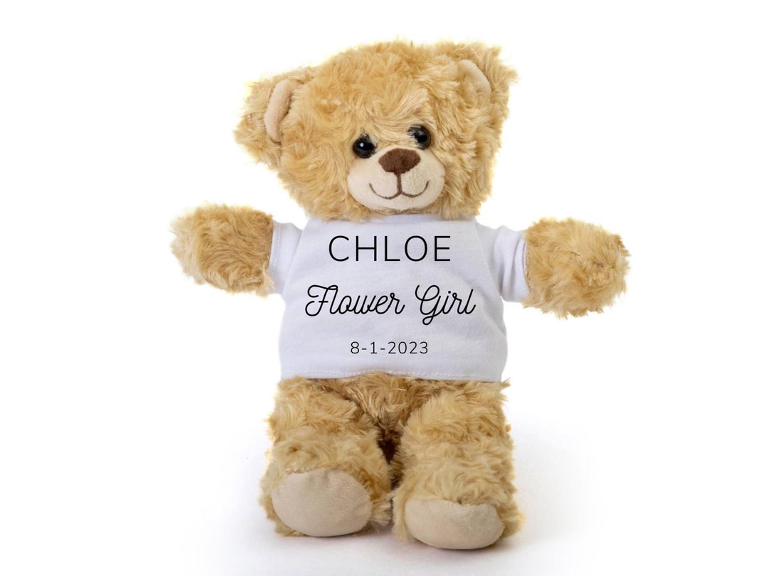 Flower Girl Proposal, Custom Teddy Bear, Flower Girl Bear, Wedding ...