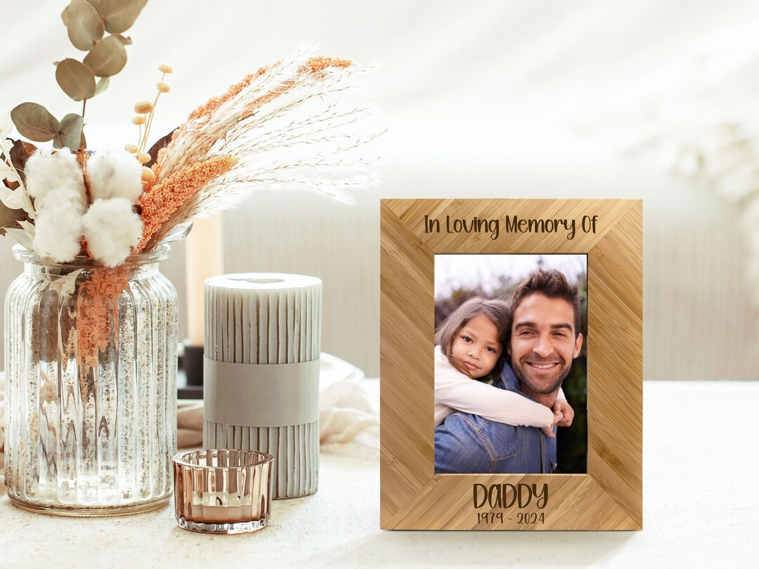 Personalized Loss of Father Memorial Frame, Rest in Peace, in Memory of ...