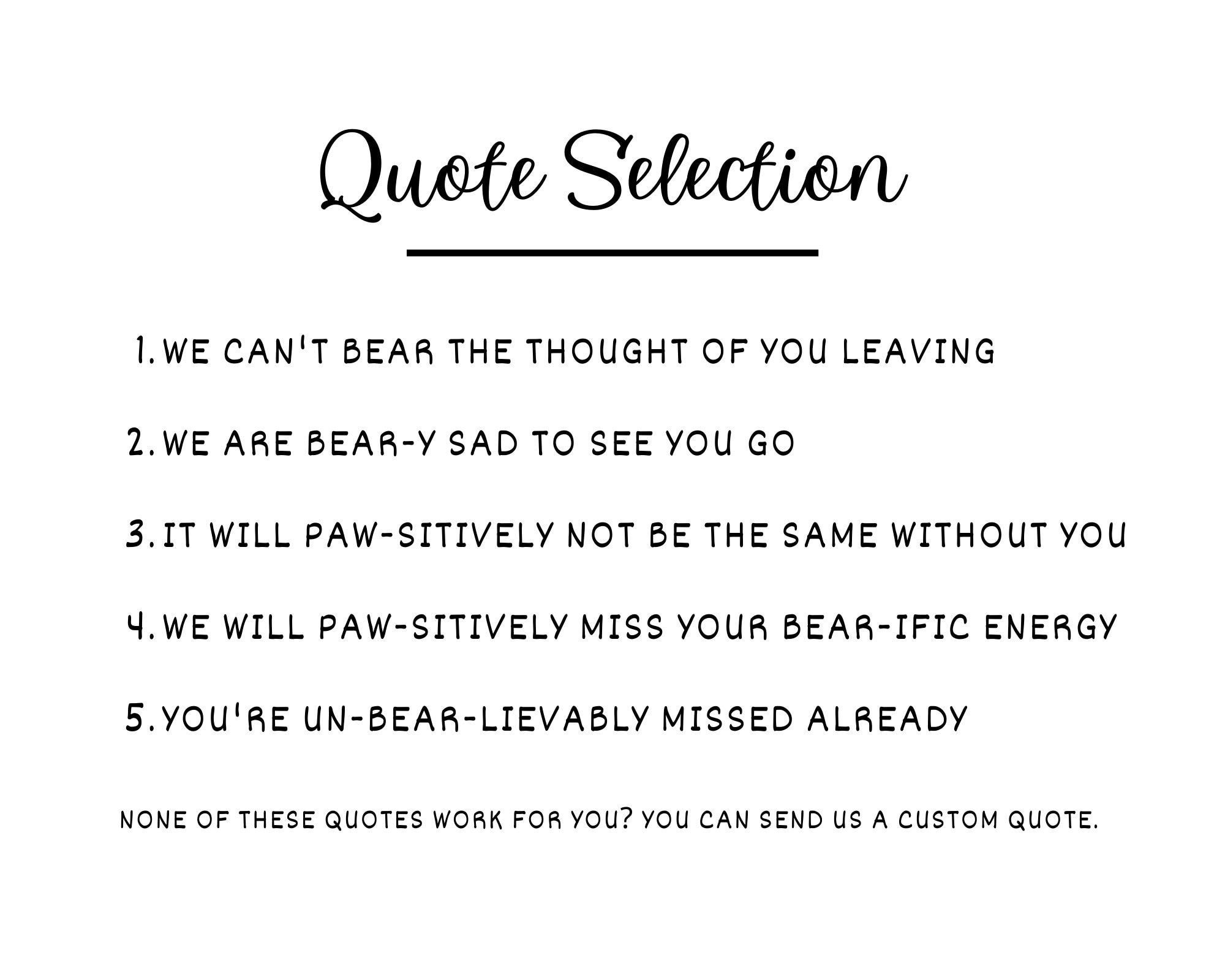 Farewell Gift Custom Teddy Bear Goodbye Gift Moving Away - Etsy