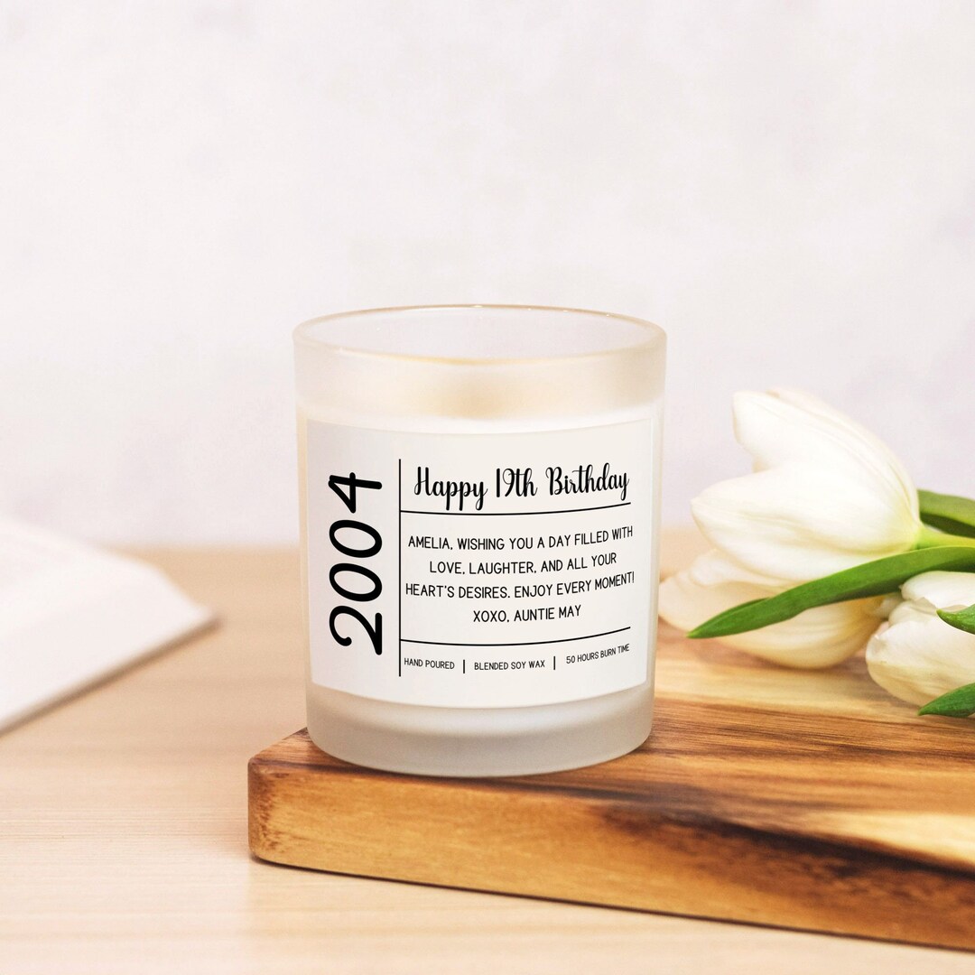19th Birthday Candle Gift for 19 Years Old Soy Candle Gift - Etsy
