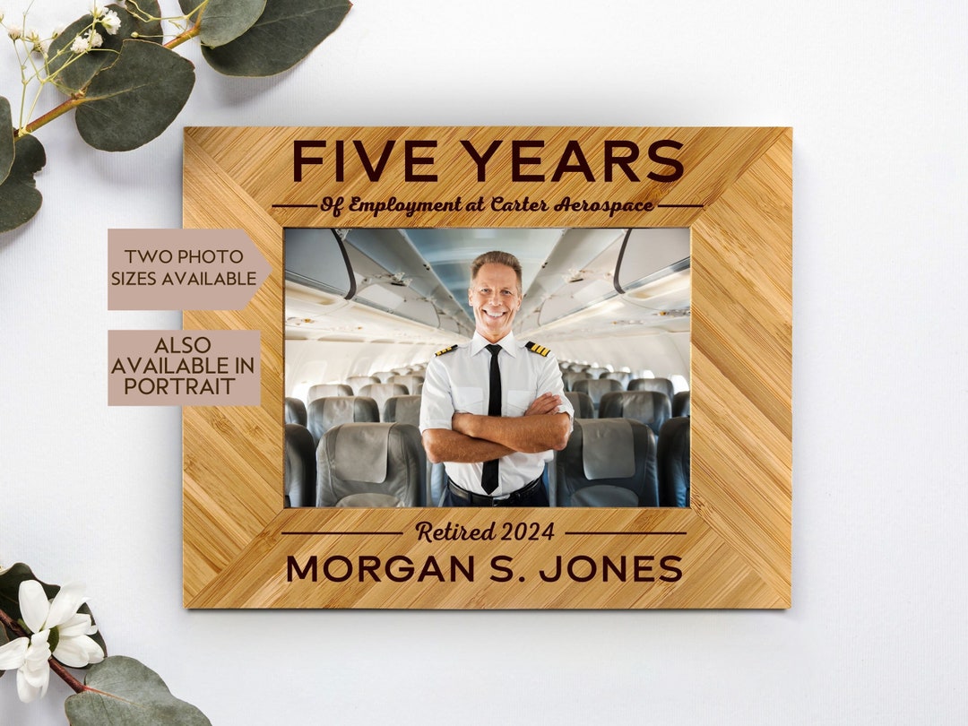 Pilot Retirement Gift, Employee Coworker Friend Retirement Frame, Gifts ...