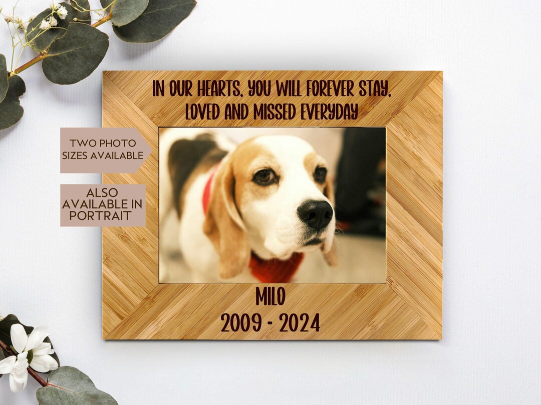 Custom Dog Memorial Picture Frames, Custom Pet Memorial Frame, in ...
