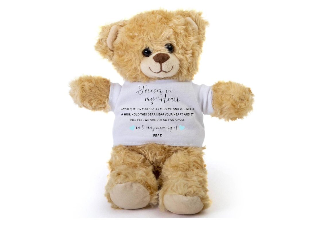 Memory Bear, Pepe Teddy Bear, Memorial Bear for Kids, Sympathy Bear ...
